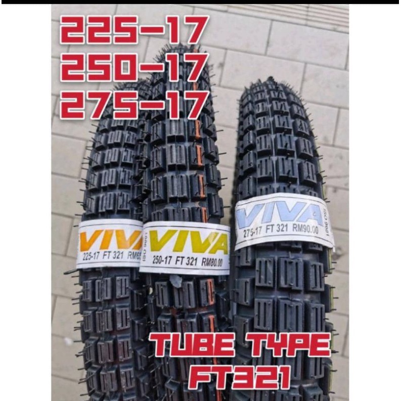 VIVA FT321 Tayar 275 - 17 Motor bike offroad KebunTube Tyre tires size ...