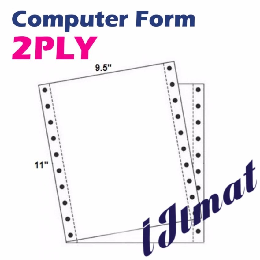 Sonoform / Akira 2ply Computer Form A4 (Plain White) 400 Fans Dot ...