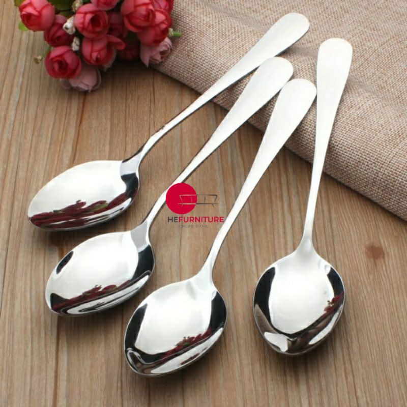 SUS 304 Stainless Steel Dining Tablespoon /Cutlery Rice Spoon/Utensils ...