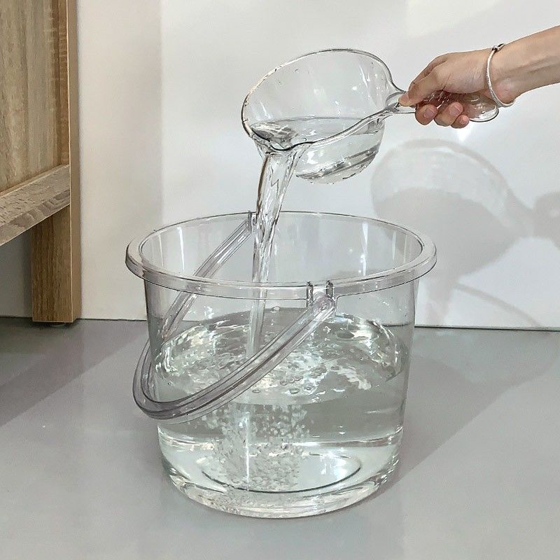 Transparent Transparent Bucket with Lid Dormitory Household Bucket 14L ...