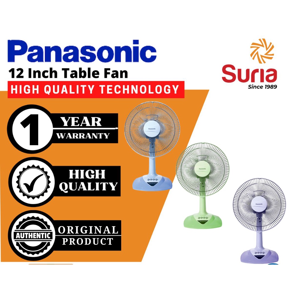Panasonic 12 Inch 3 Speed Table Fan F-MN304 (AQ/GR/ME) | Shopee Malaysia