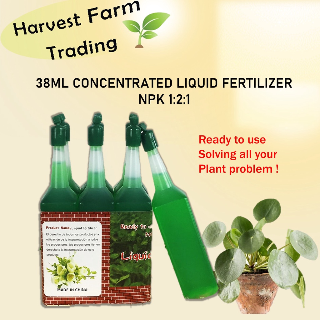 LIQUID FERTILIZER 38ML NUTRIENT SOLUTION NPK 1:2:1 CONCENTRATED PLANT NUTRITION FOR FLOWER baja ...