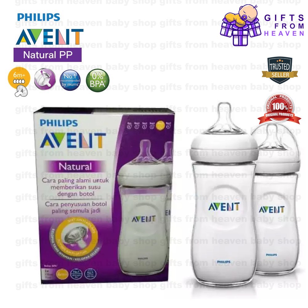 AVENT NATURAL BOTTLE 330ML 11OZ SINGLE / TWIN PACK | Shopee Malaysia