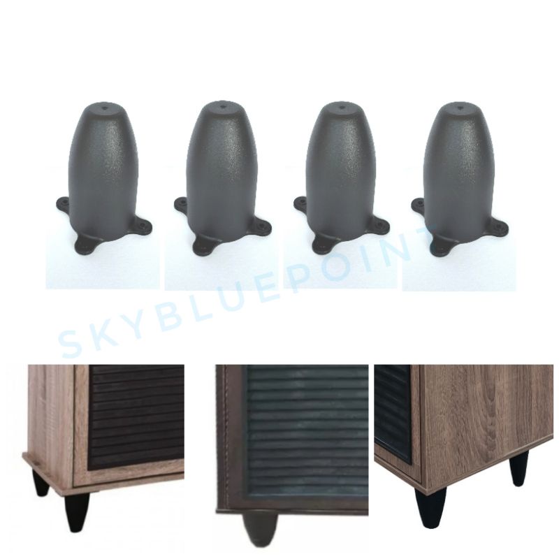 4pcs Furniture Legs Plastic Tapered Table Cabinets feet Sofa TV Cabinet ...