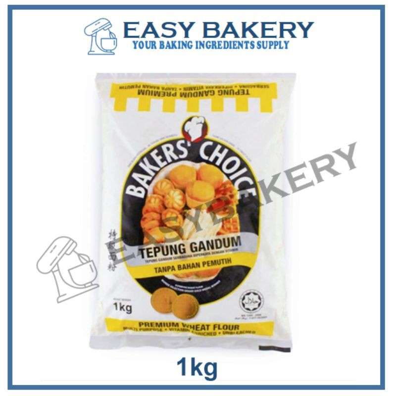 FAST POSTAGE Tepung Gandum Bakers Choice Superfine Wheat Flour 1kg ...