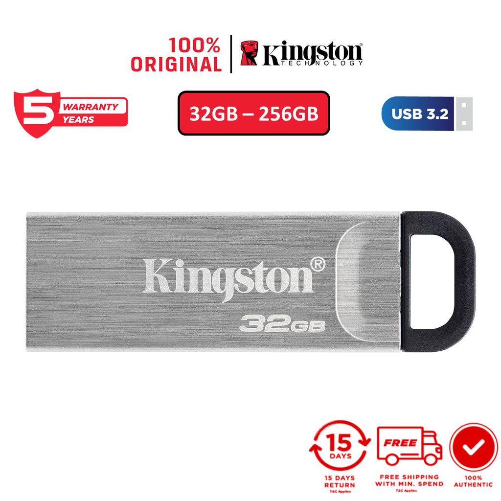 Kingston DataTraveler Kyson USB 3.2 Flash Drive Pendrive DTKN (32G/64G/128G/256G/512GB) | Shopee ...