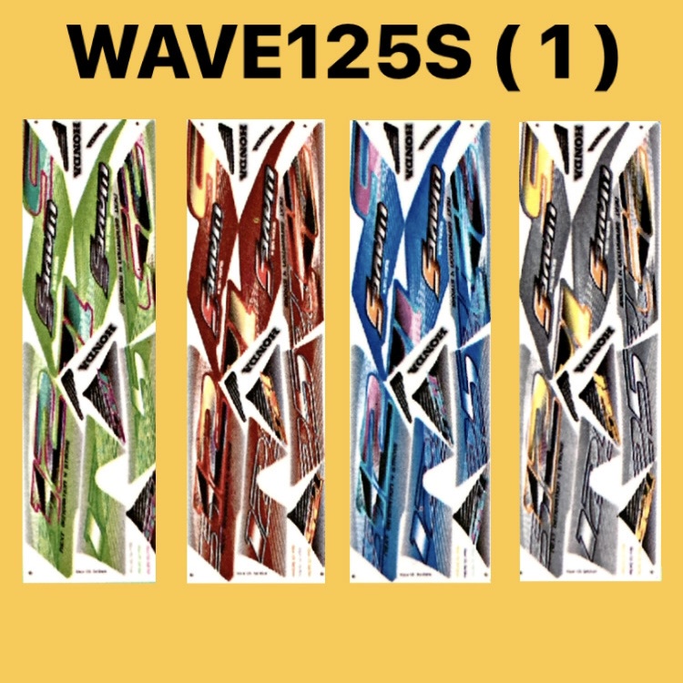 HONDA WAVE125S STICKER (1) /// WAVE 125S WAVE125 S BODY STICKER STIKER ...