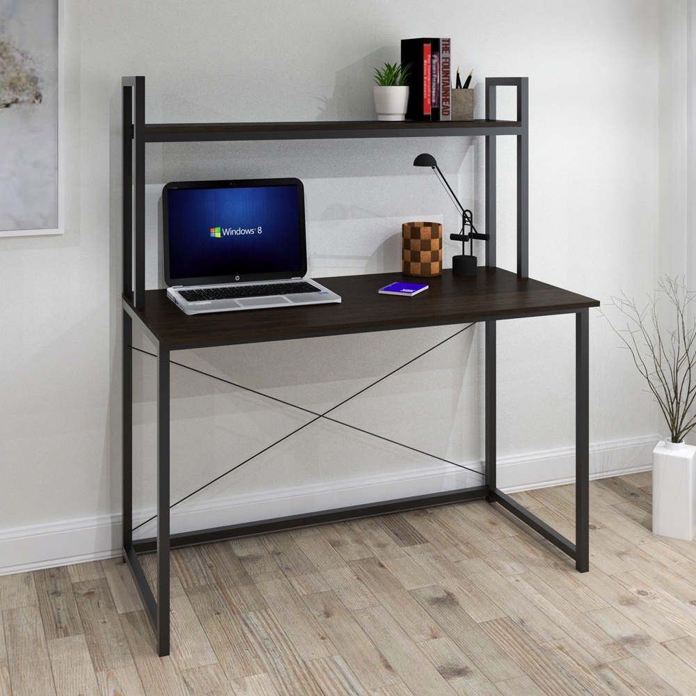 ROAM FELIX 4 Feet study desk with book shelf hutch 2 tier display rack ...