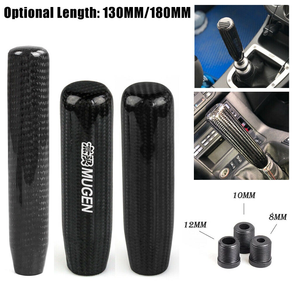 Universal 130MM/180MM Long Carbon Fiber Shift Knob Manual Gear with 3 ...