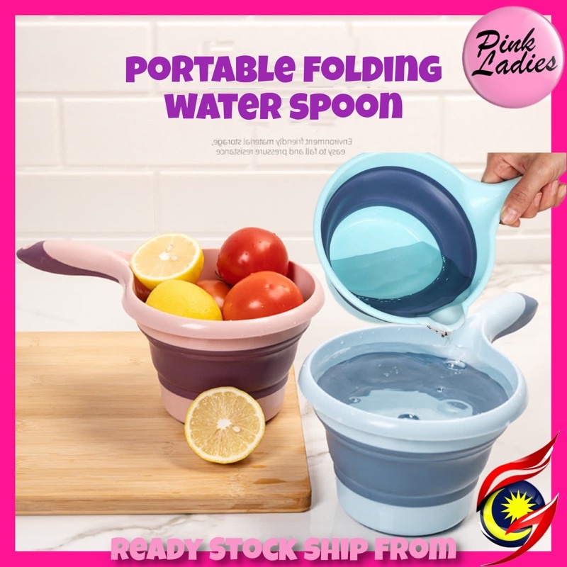 Portable Folding Water Spoon Kitchen Water Scoop Large Handle ...