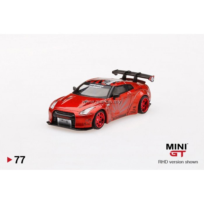 MINI GT 1/64 #77 LB WORKS NISSAN GTR R35 TYPE 1 REAR WING VER 1+2 CANDY ...