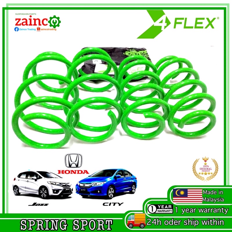ORIGINAL 4fFLEX SPORT SPRING HONDA CITY 08 / JAZZ GE 08/14 FAST POSTAGE ...
