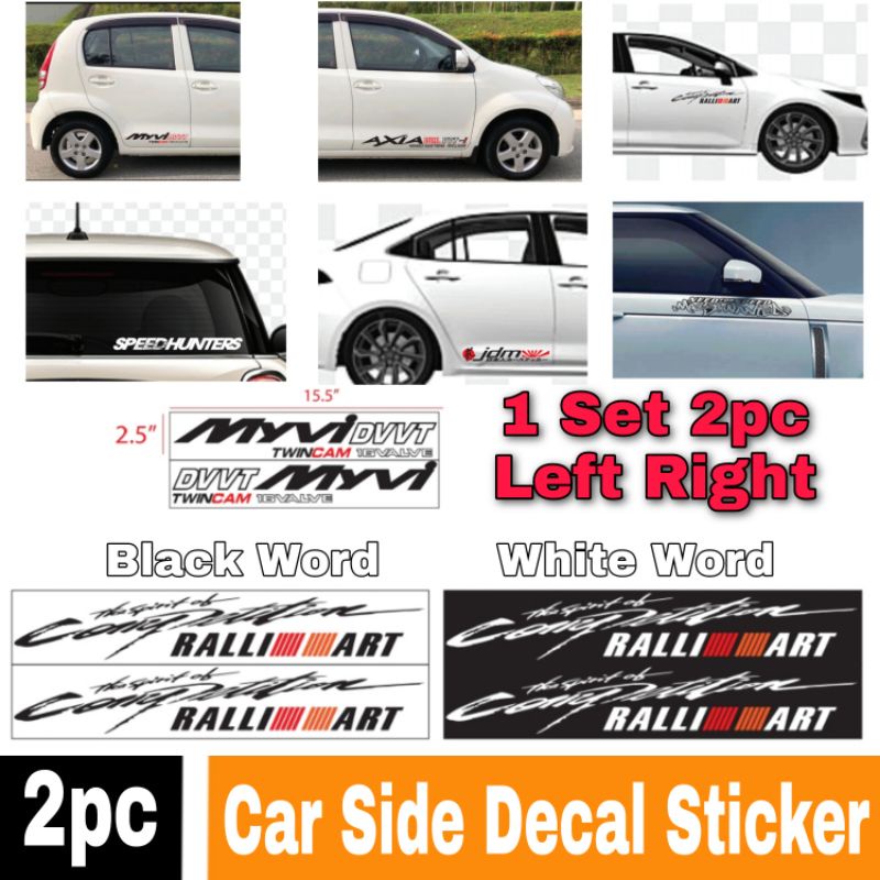 Car Decal Sticker side body proton perodua dohc vtec impul jdm nismo ...