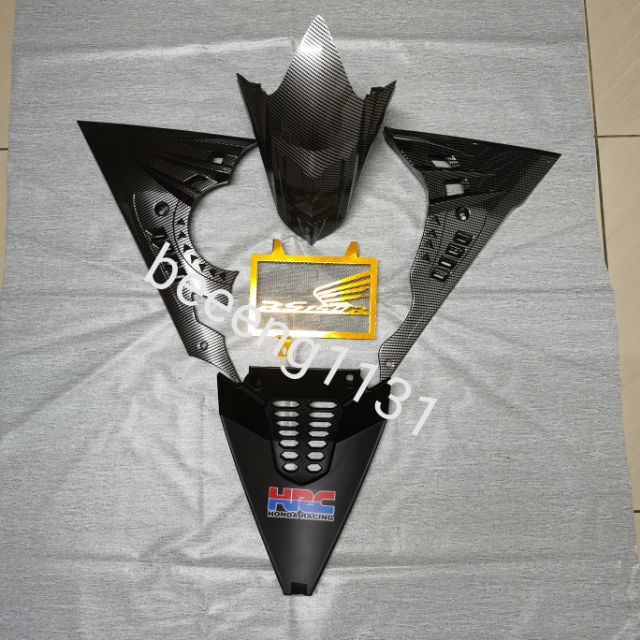 🔥RS150 Set Package 4 in 1🔥Front Mudguard Carbon/ Bellypat Carbon/engine ...