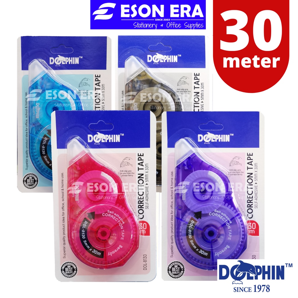 [30meter] Dolphin Correction Tape 30meter DOL-8130 | Shopee Malaysia