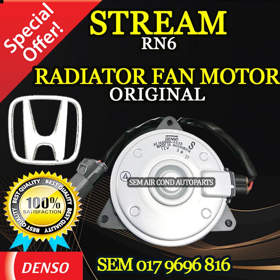 HONDA STREAM RN6 2006 YEAR ORIGINAL DENSO ND 8030 RADIATOR/ RAD FAN ...