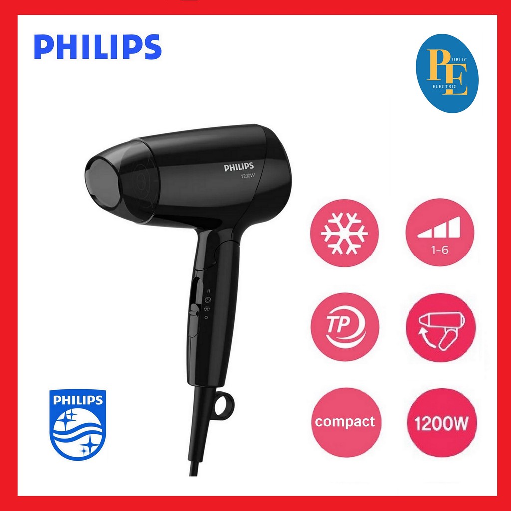 Philips EssentialCare Compact Hair Dryer 1200W - BHC010 | Shopee Malaysia