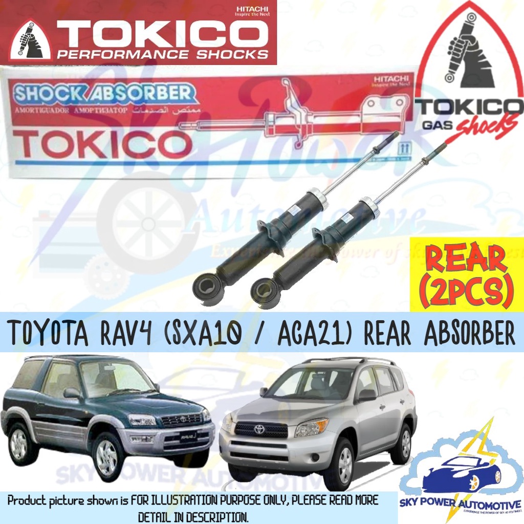 TOYOTA RAV 4 RAV4 ACA21 SXA10 TOKICO TKC SHOCK ABSORBER REAR 2PCS ...