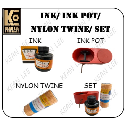 PVC INK POT, INK, 21# NYLON TWINE, MAKTAU/ MATAU/ BEKAS BENANG, DAKWAT ...