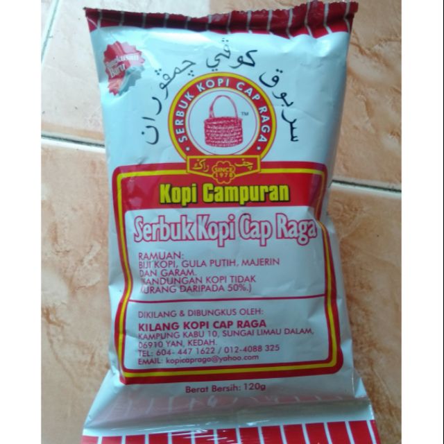Kopi | Kopi O Cap Raga | Serbuk Kopi Kampung 50g / 120g / 250g (Halus ...
