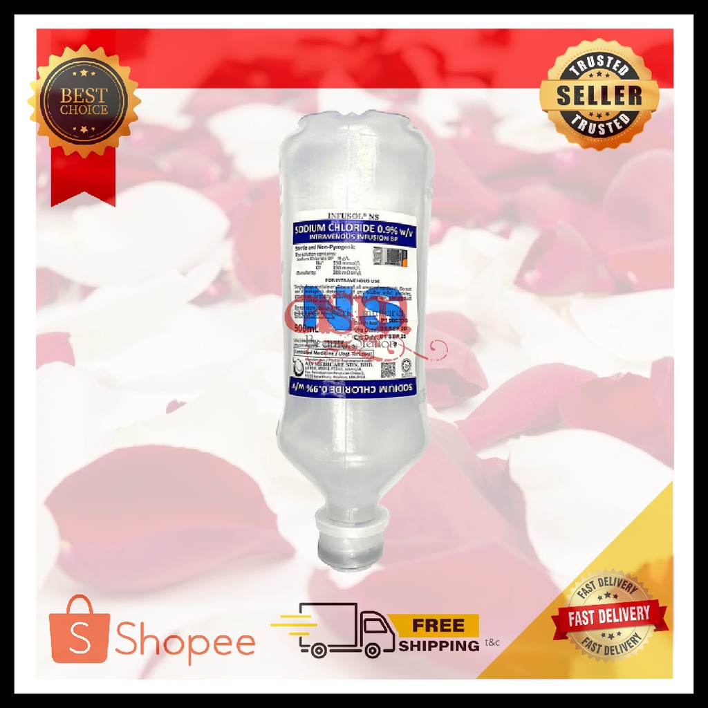 INFUSOL SODIUM CHLORIDE - NORMAL SALINE 100mL / 250mL / 500mL | Shopee ...
