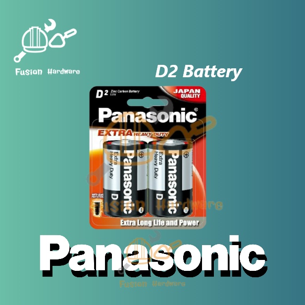 🔥 Ready Stock 🔥 PANASONIC Manganese Extra Heavy Duty Battery D2 ...