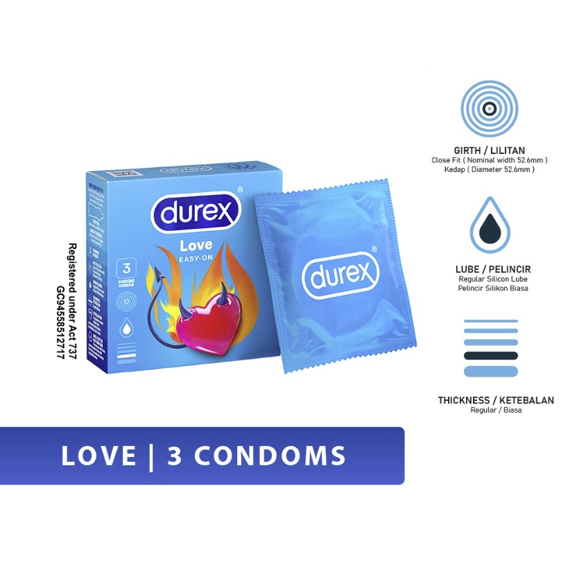 Durex Condom Together Love Extra Safe Close Fit Select Sensation ...