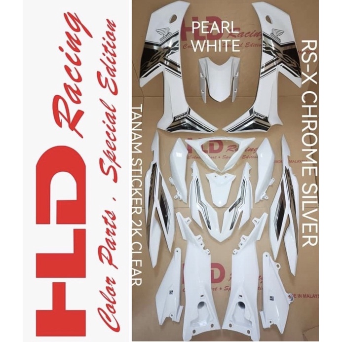 HLD RACING BODY COVER SET STICKER TANAM CHROME SILVER RSX RS-X RSX150 ...