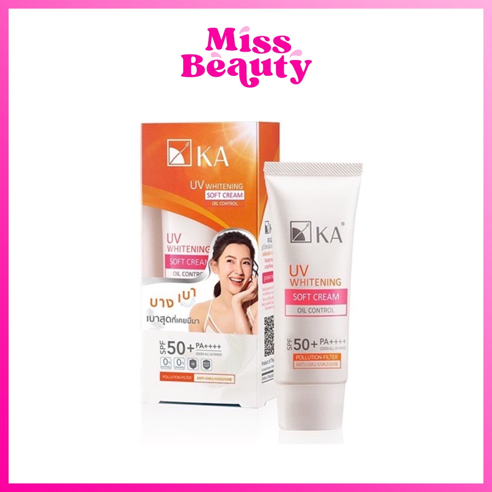 (Tube) KA UV WHITENING SOFT CREAM SPF 50+ PA++++ 15g Feather Sunscreen | Shopee Malaysia