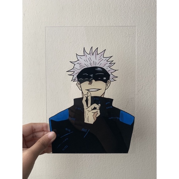 gojo satoru glass painting anime jujutsu kaisen | Shopee Malaysia
