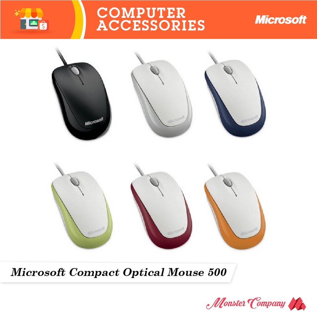 Original Microsoft Compact Optical 500 Mouse | Shopee Malaysia