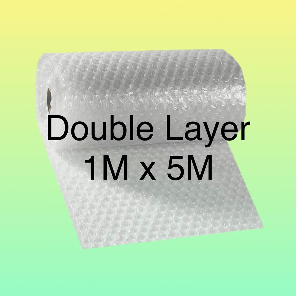 Bubble Wrap Single Layer / Double Layer 1Mx1M / 1M x 5M | Shopee Malaysia