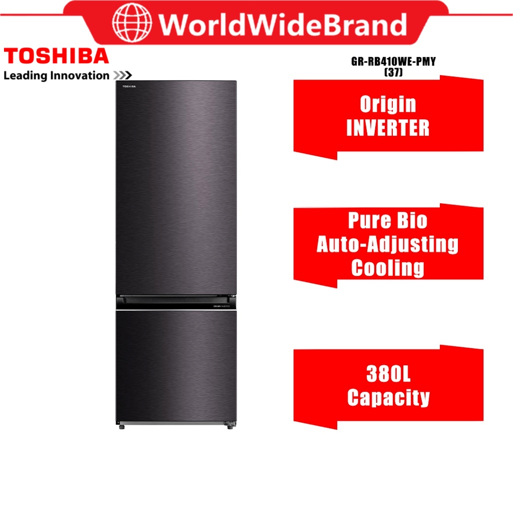 [SAVE 4.0] Toshiba Refrigerator (380L) Origin Inverter Pure Bio 2-Door ...