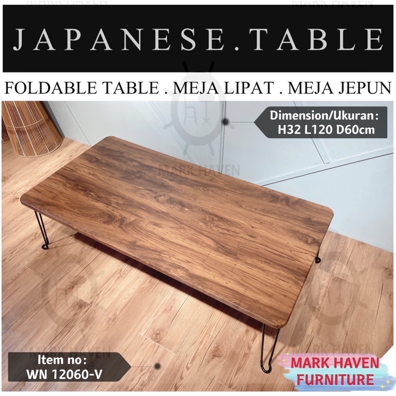 Japanese table#Meja jepun#Foldable table | Shopee Malaysia