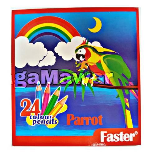 Faster: Parrot Colour Pencil 24 (long) | Shopee Malaysia