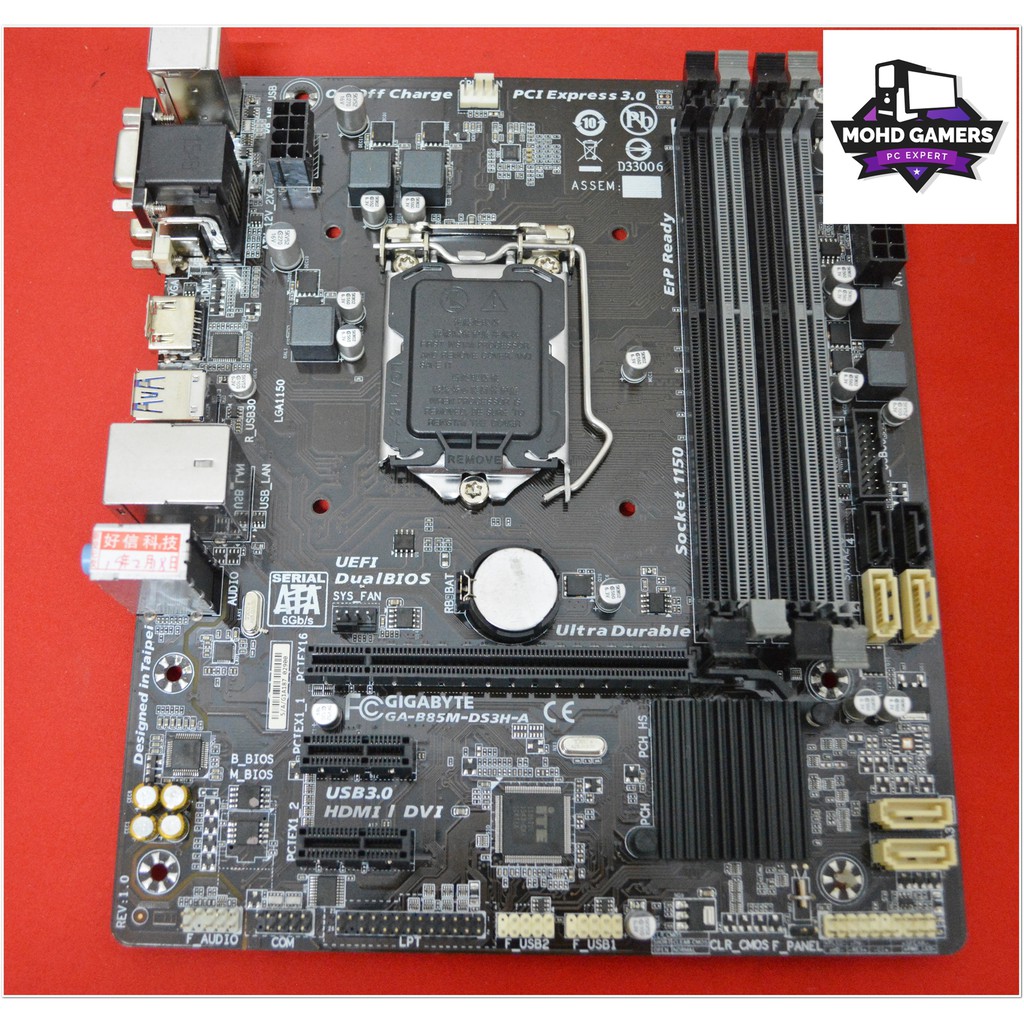 GIGABYTE GA-B85M-DS3H/DS3H-A SOCKET 1150 MOTHERBOARD *Supports 4th ...