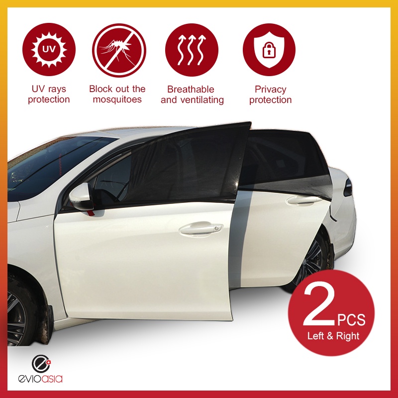 Unicomall (Small) Car Window Sun Shade Mesh Cover (2 PCS) | Shopee Malaysia