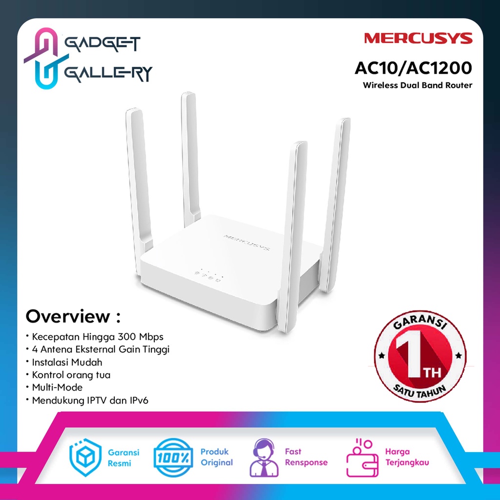Mercusys AC10/AC1200 Wireless Dual Band Router | Shopee Malaysia
