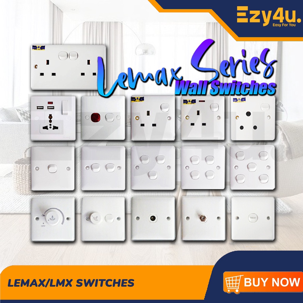 [SIRIM] LMX 10A 13A 15A 20A Wall Switch Socket Door Bell Switch Aircond ...