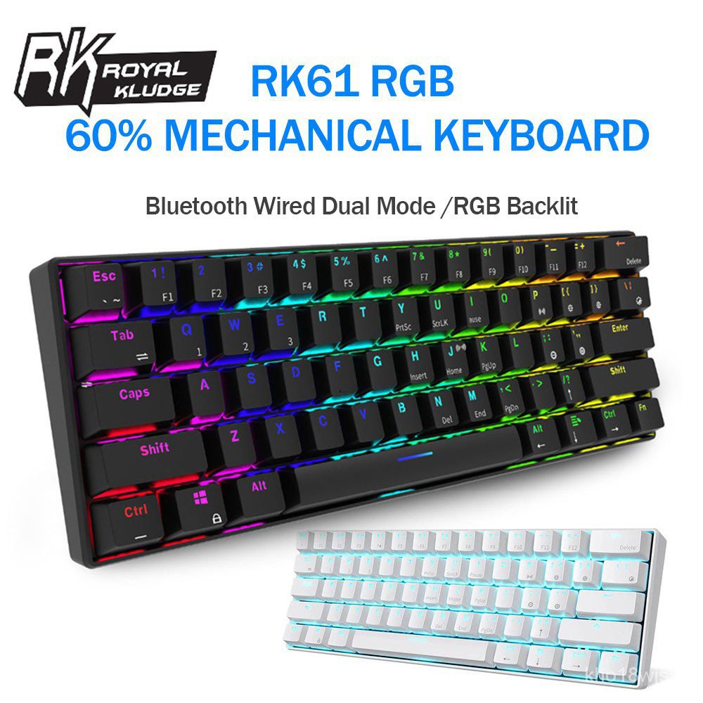 Spot Goods Ready Stock Royal Kludge RK61 Mechanical Gaming Keyboard TKL ...