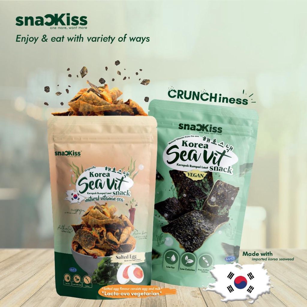 Healthy Snacks: Korea Seaweed / Seavit (Salted Eggl/Vegan Flavour ...
