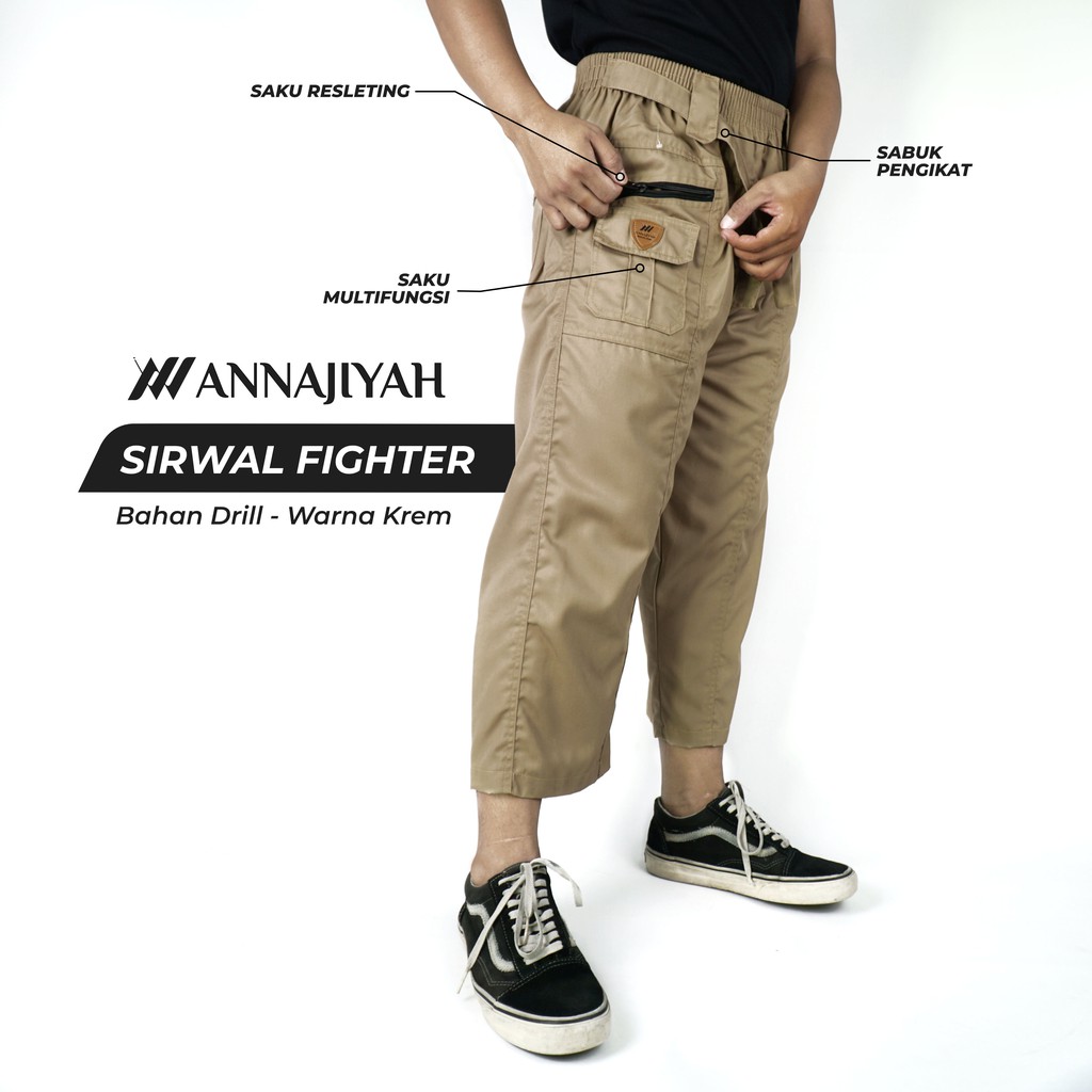 Sirwal FIGHTER Boxer Pants, Cargo and Outdoor models, Drill material ...