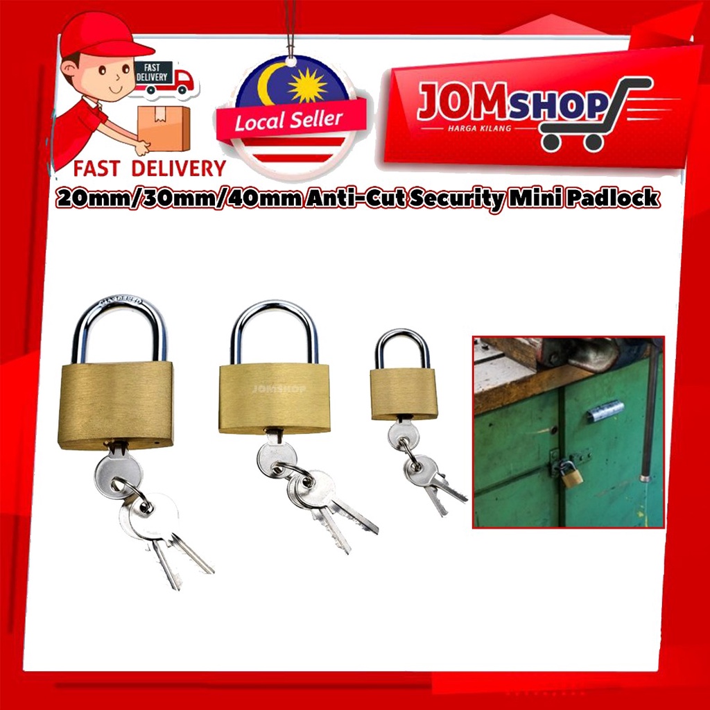 Anti-Cut Security Mini Padlock 20MM/30MM/40MM - Travel Luggage Padlocks ...