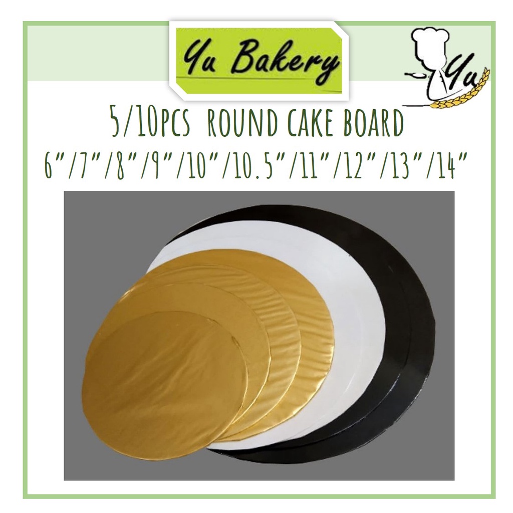 6"/7"/8"/9"/10"/10.5"/11"/12"/13"/14"/16" inch/inci Round Cake Board Papan Kek Bulat 圆形蛋糕烤板 ...