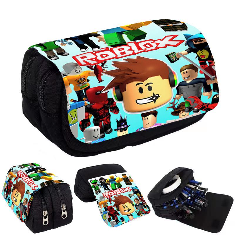 Pencil box roblox game minecraft am0ng us kids boy stationary pen case ...
