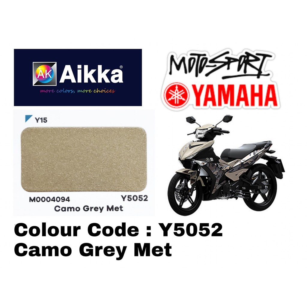 YAMAHA Y15ZR 2020 CAMO GREY MET Y5052 AEROSOL SPRAY MOTOR PAINT ...