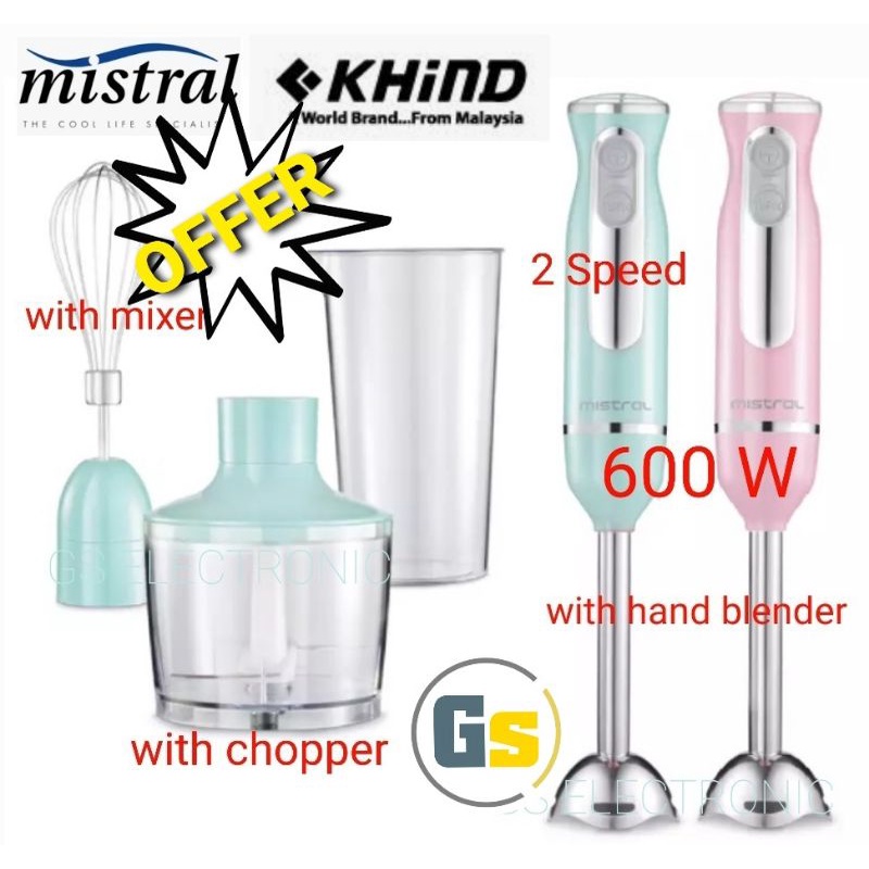 Mistral FULL SET hand blender 600W MHB1902 3 in 1 | Shopee Malaysia