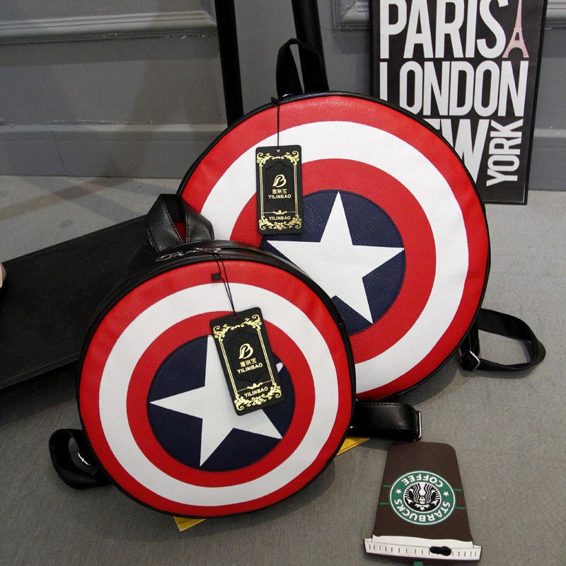 big & small size Round-shaped Captain America Shield Backpack for kids ...