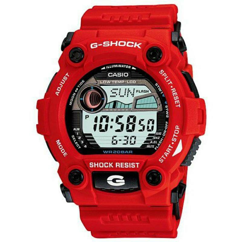 G Shock Mat Moto G7900 Red G shock G7900 Tide Graph Autolight Sleepmode ...