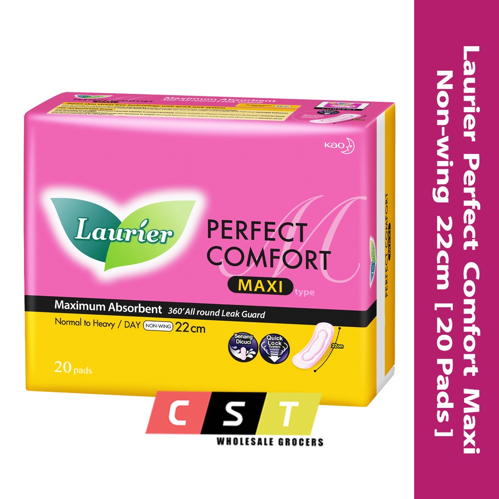 Laurier Perfect Comfort Maxi Non-wing 22cm [20 Pads] | Shopee Malaysia